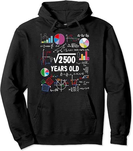 50 Year Old Math Teacher Square Root Of 2500 50th Birthday Pullover Hoodie Amazon co uk Clothing 50-year-old-math-teacher-square-root-of-2500-50th-birthday-pullover-hoodie-amazon-co-uk-clothing